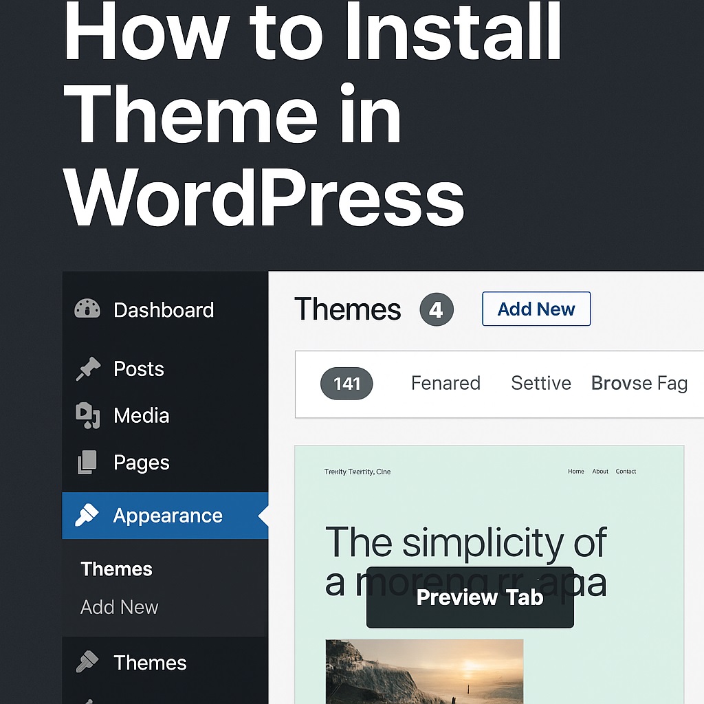 How to Install Theme in WordPress (2025 Guide) – Step-by-Step for Beginners - NewTechyTips